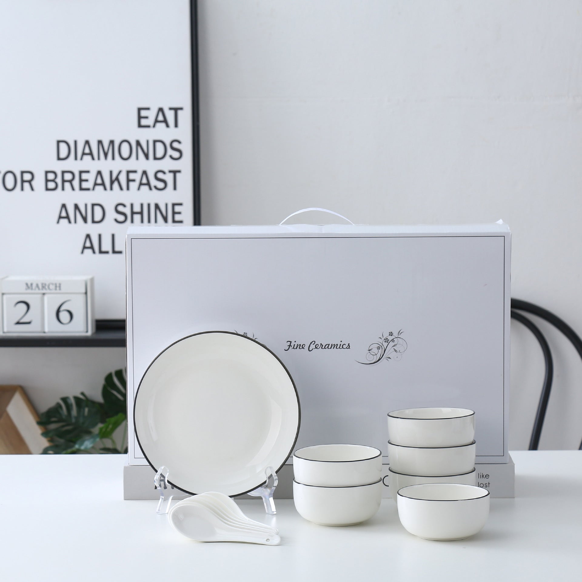 Custom Logo Elegant Ceramic Tableware Plate Gift Box | Premium ...